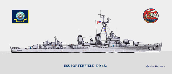 USS Porterfield DD-682 in 60s Print US Navy | eBay