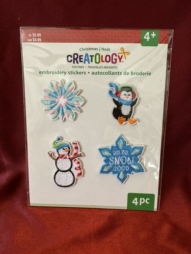 Creatology Embroidery Stickers Snowman Penguin Snowflake 4 Pcs New | eBay