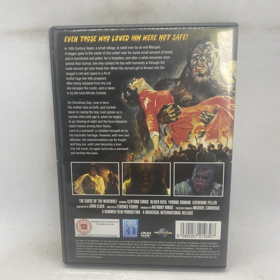 The Curse of The Werewolf DVD Free Postage AU Seller | eBay