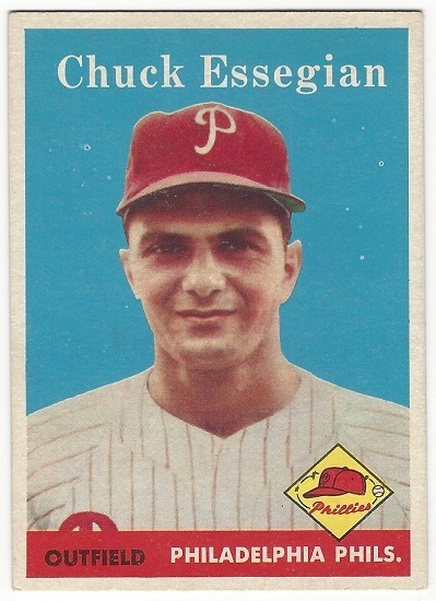 1958 TOPPS BASEBALL #460 CHUCK ESSEGIAN ROOKIE - EXCELLENT- | eBay