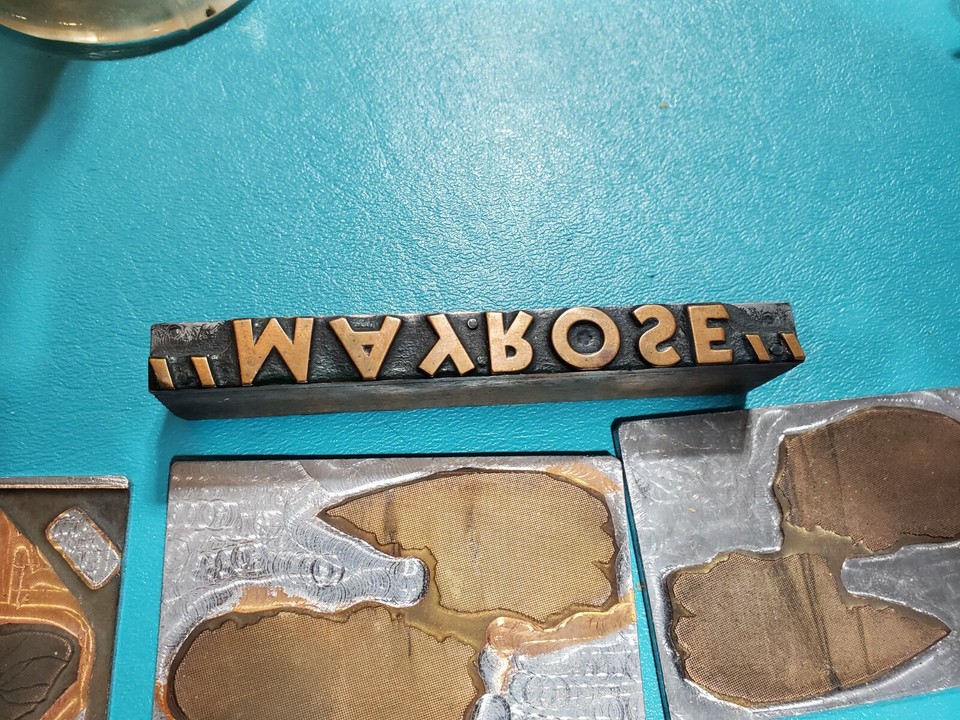 Letterpress Printer Block Copper Advertising Printing Plate MAYROSE ...