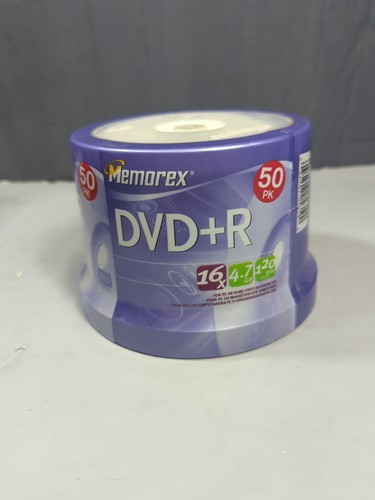 NEW Memorex DVD-R 120 Minutes 4.7GB 16x Speed Recordable 50 Pack Blank ...