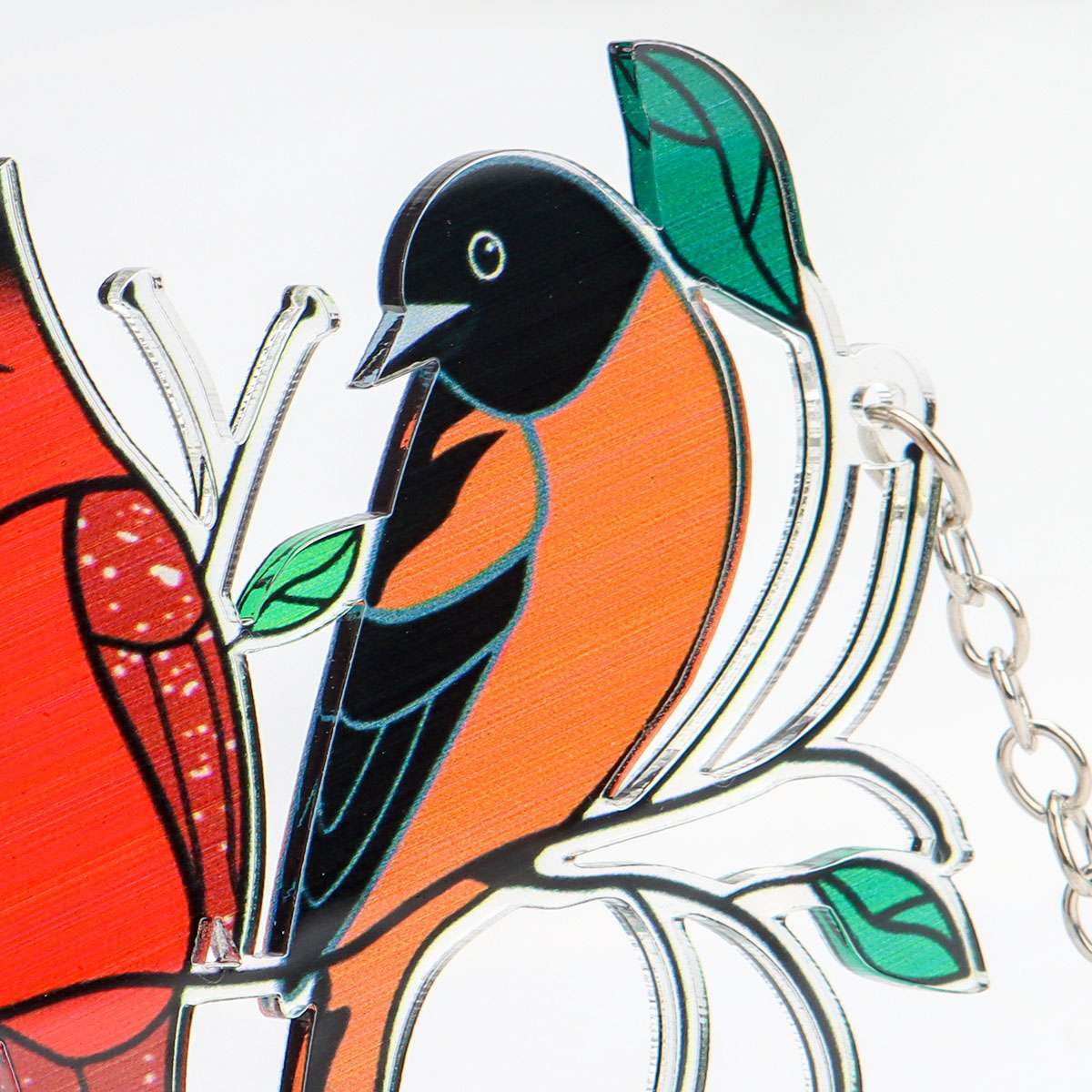 Multicolor Metal Panel Birds Stained Glass Window Suncatcher Hanging ...