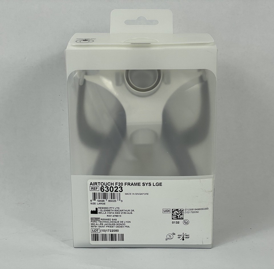 ResMed AirTouch F20 Size Large Cushion / Frame Model # 63023 - NEW IN ...