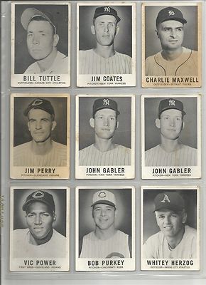 Vintage baseball cards Bill Tuttle Jim Coates Jim Perry John Gabler | eBay