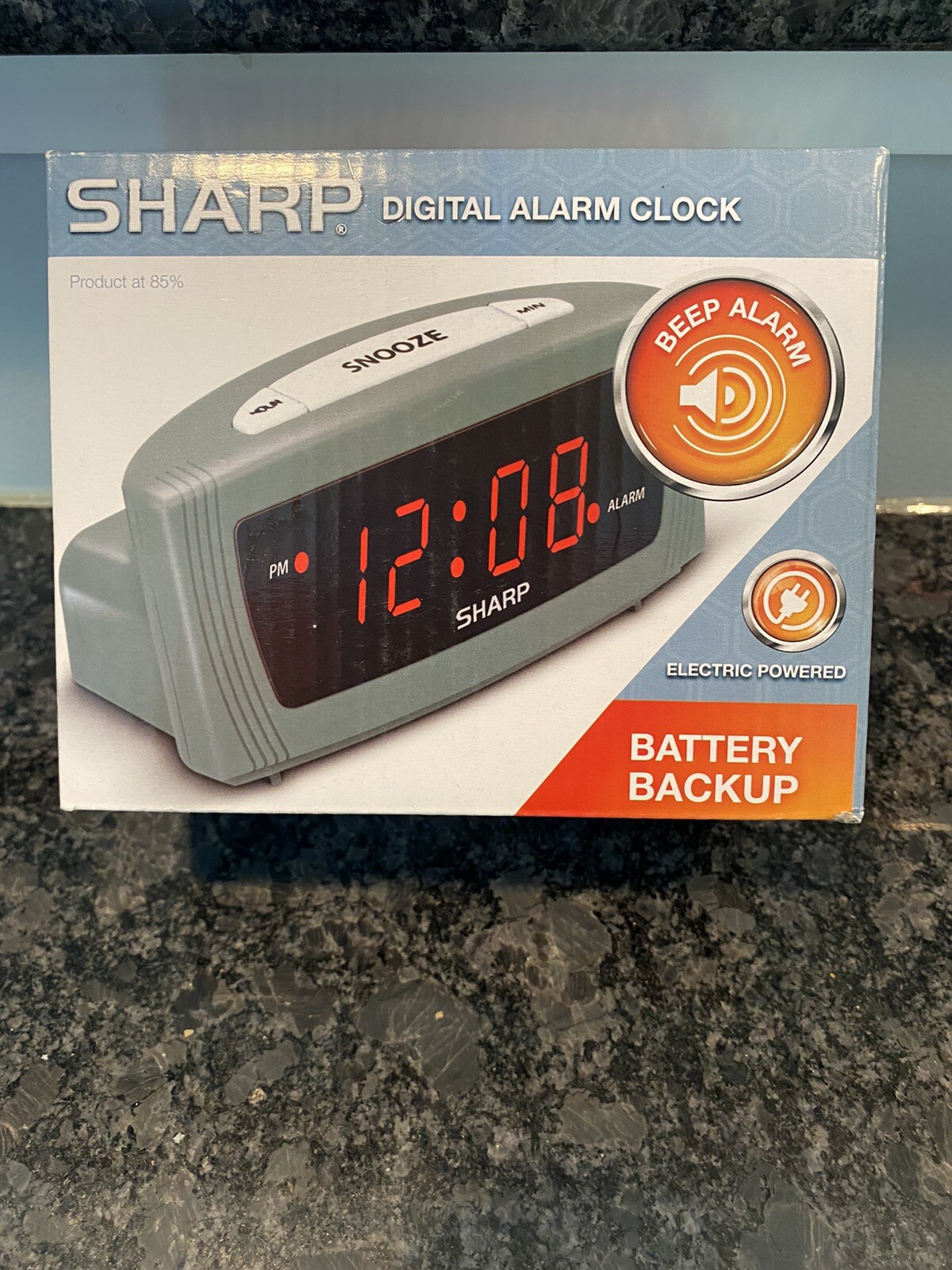 New Sharp Digital LED Alarm Clock with Snooze Bar & Battery Backup ...