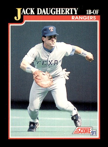 1991 Baseball Score Jack Daugherty Texas Rangers #309 | eBay
