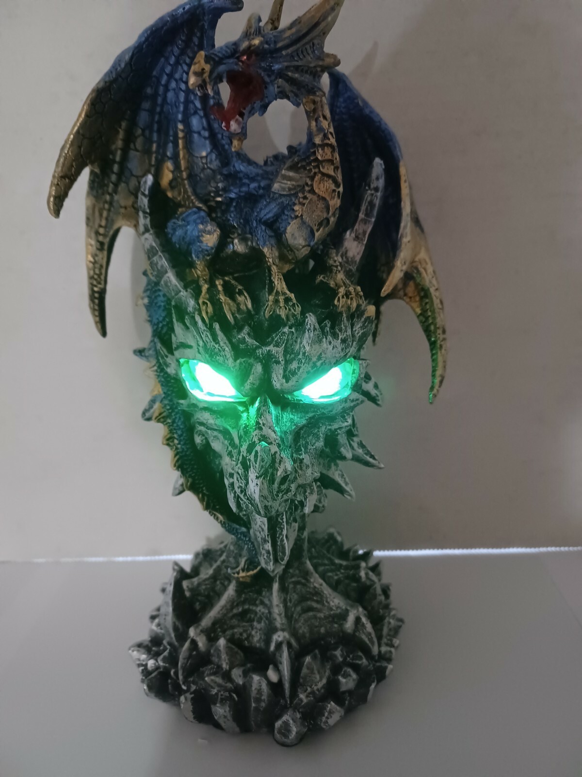 Blue dragon warrior statue | eBay