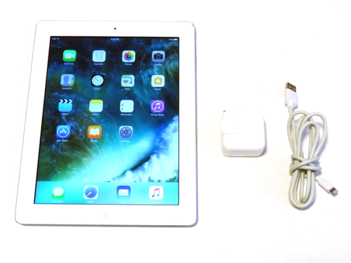 Apple iPad 4th Generation A1458 White Wi-Fi 64GB 9.7" iOS 10.3.3 Tablet ...