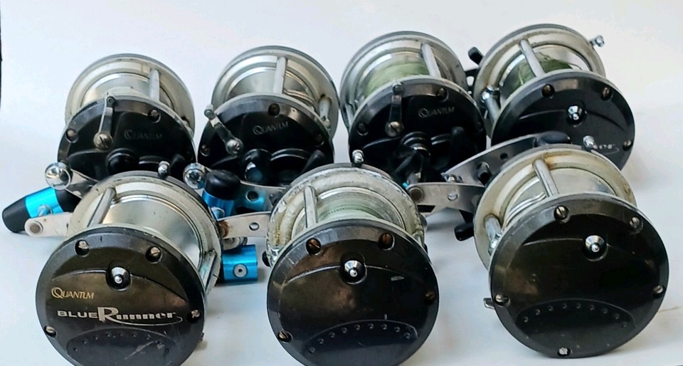 Lot of 7 Quantum Blue Runner BRT30XL Level Wind Salt Fresh Fishing ...