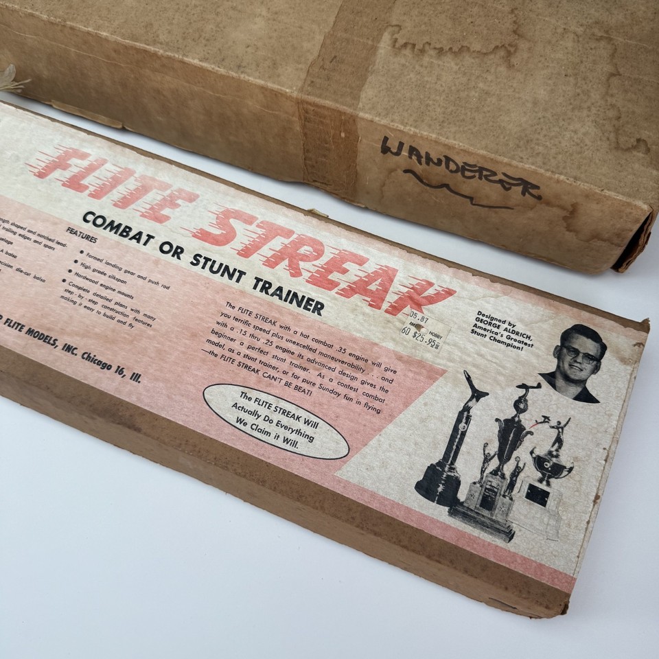 Vintage Model Airplane Kit x3 Top Flite Streak Super Twister 72 ...
