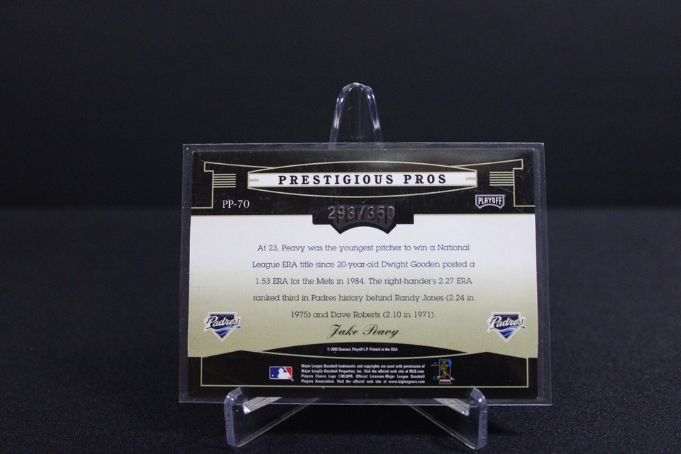 2005 Playoff Prestige JAKE PEAVY GREEN PRESTIGIOUS PROS /350 #PP-70 SD ...