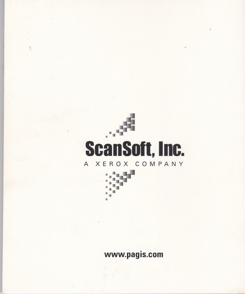 Xerox Pagis Scanworks User Guide 1997-98 Windows 95 Windows 98 Windows ...