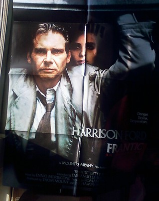 Original 1987 Movie Poster Frantic Harrison Ford Dir by Roman Polanski ...