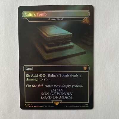 Magic the Gathering Lord of the Rings #M0357 Balin’s Tomb Foil Mythic ...