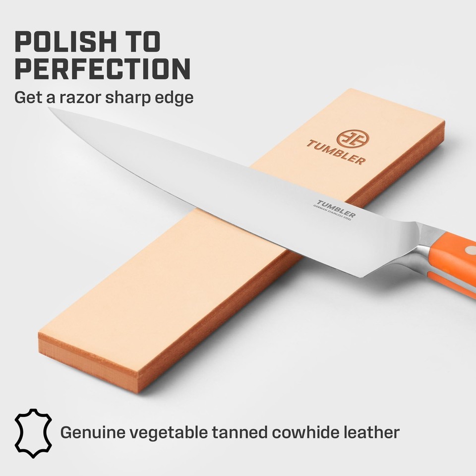 Genuine Leather Knife Sharpening Strop - Companion for Knife Sharpener ...