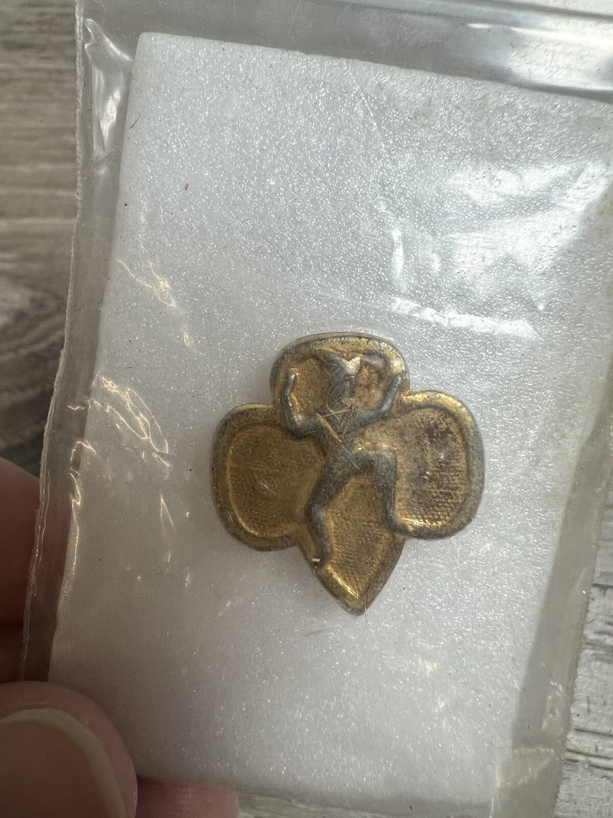 Antique Vintage Girl Scouts Jester Brownie Gold Tone Membership Pin Bin ...