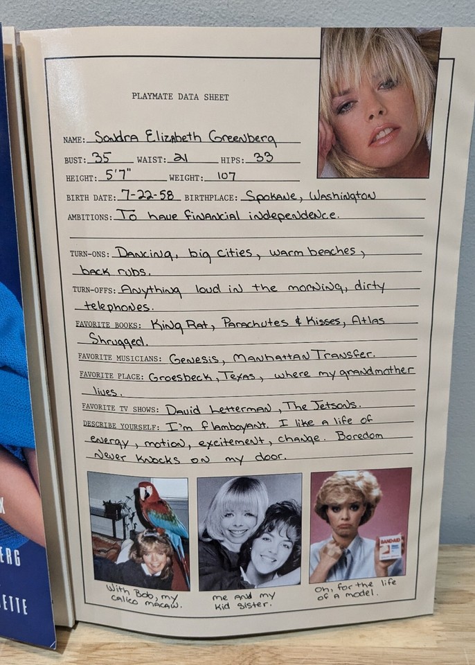 Playboy Magazine June 1987 Donna Edmondson Cover & Sandy Greenberg ...