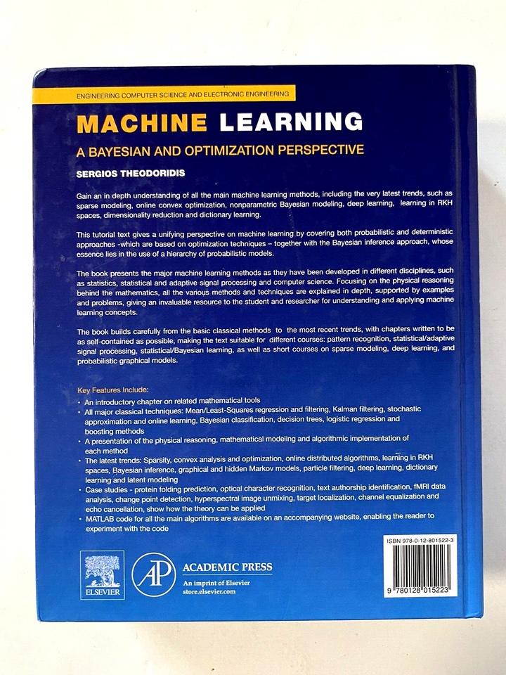 Machine Learning : A Bayesian and Optimization Perspective by Sergios... 9780128015223 | eBay