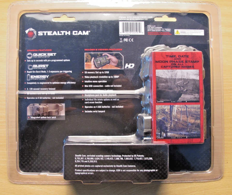 Stealth Cam QS22 22MP Trail Camera Combo with SD Card Reader & Viewer ...
