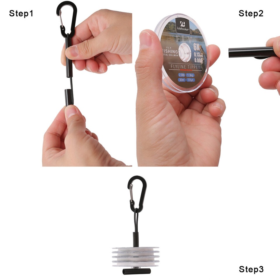 Clear Tippet Line with Holder Fly Fishing Tippets Leaders Trout 3X 4X ...