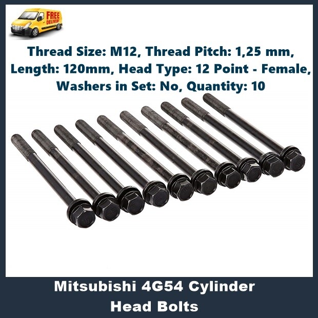 Cylinder Head Bolt Kit Mitsubishi PAJERO Forklift 4g54 8 Valve 2.6 Ltr ...