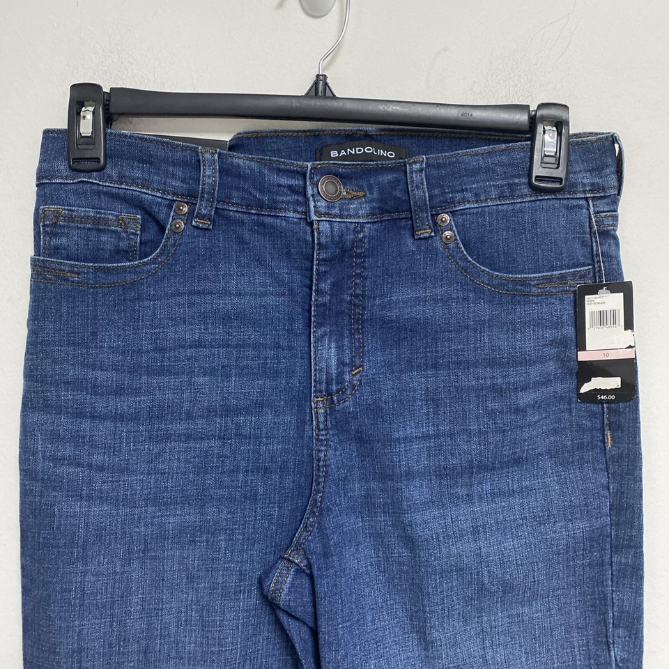 Bandolino Riley Bermuda Relaxed Fit Lux 360 Flex Jean Shorts Size 10 | eBay