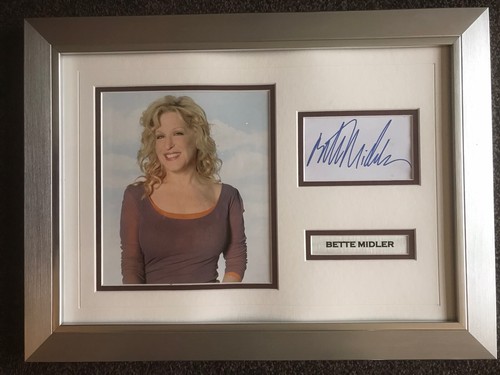 BETTE MIDLER (Actress/Singer) VINTAGE SIGNED 16 X 21 FRAMED PHOTO. COA ...