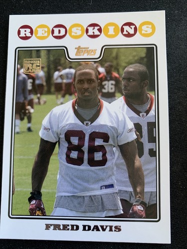 2008 Topps Rookie RC Card #379 Fred Davis Washington Redskins NMMT Free ...