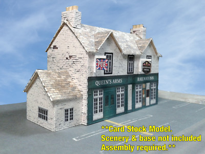 N Scale Building - British Pub & Inn ( Cardstock PRE-CUT Paper Kit) | eBay
