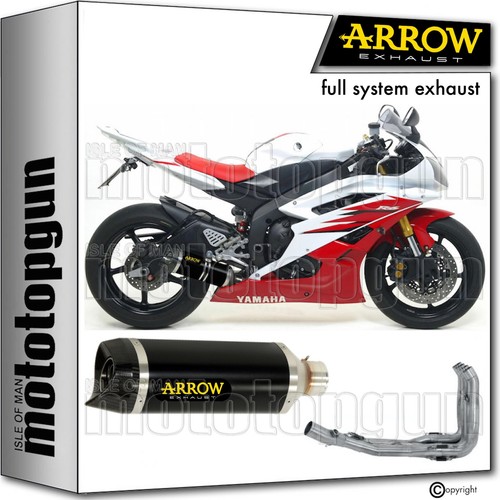 ARROW FULL SYSTEM EXHAUST OPEN RC THUNDER BLACK C YAMAHA YZF 600 R6 ...