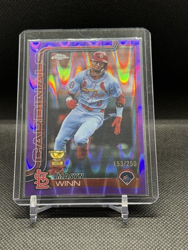 2025 Topps Chrome Masyn Winn Purple Refractor 153/250 Raw Rookie Cup ...