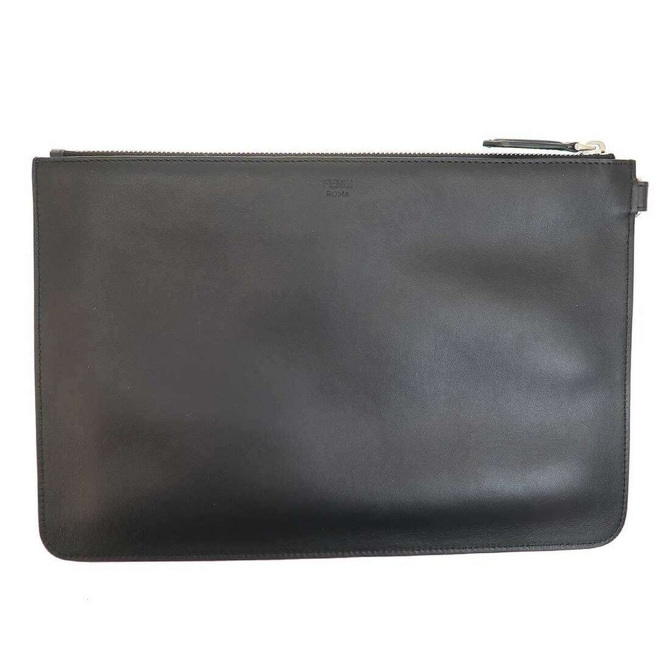 Fendi Bag Bugs Monster Bug's Eye Leather Clutch Black Used MESC-0 | eBay