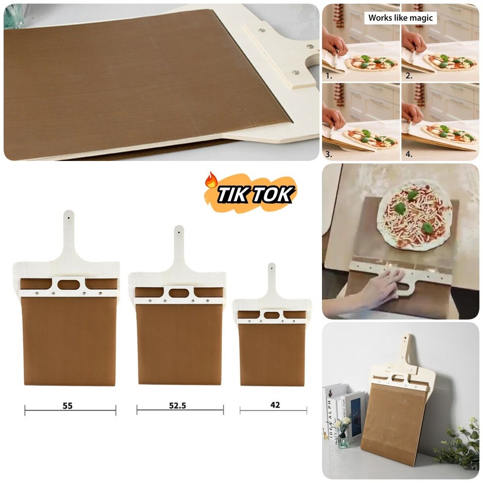 3 Sizes Sliding Pizza Peel Shovel Storage Board Pala Pizza Scorrevole ...