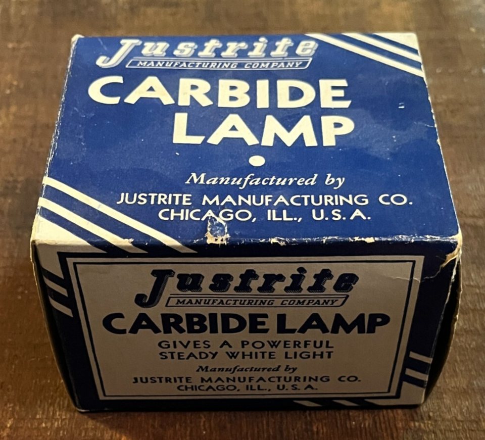 Antique Justrite Carbide Miner's Lamp No. 2-810 ORIGINAL BOX ...