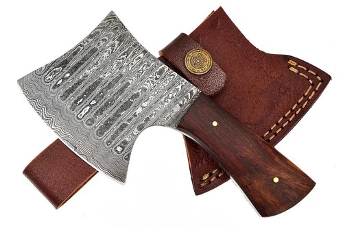 SHARD BLADE Handmade FORGED Damascus Steel Hunting Mini Meat Cleaver ...