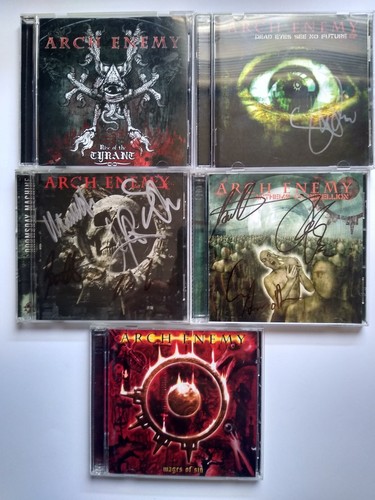 ARCH ENEMY 5 CD Lot (AUTOGRAPHED) in flames at the gates carcass | eBay