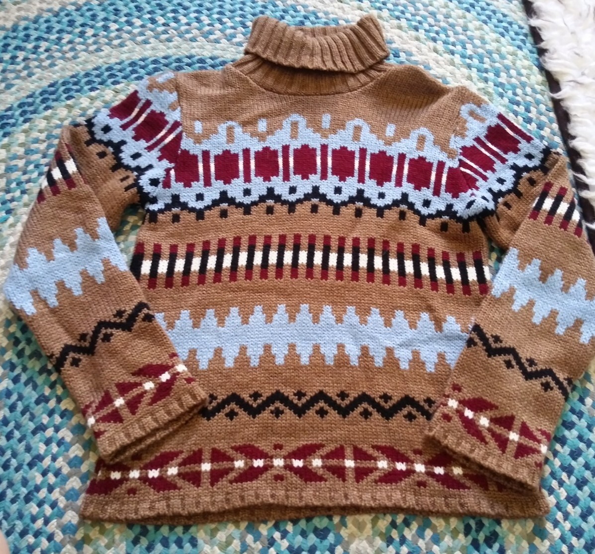 VGUC Hollywood 4 Girlz size 6 or 7 cable knit heavy winter sweater Tan ...