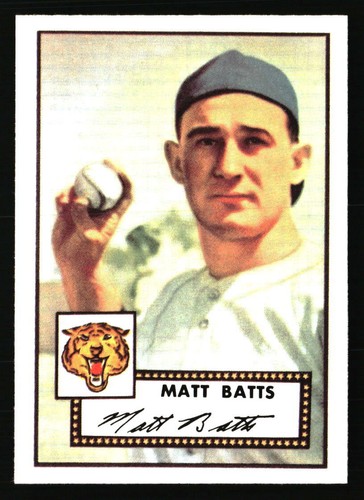 Matt Batts 1983 Topps 1952 Reprint Series #230 BASEBALL Card | eBay