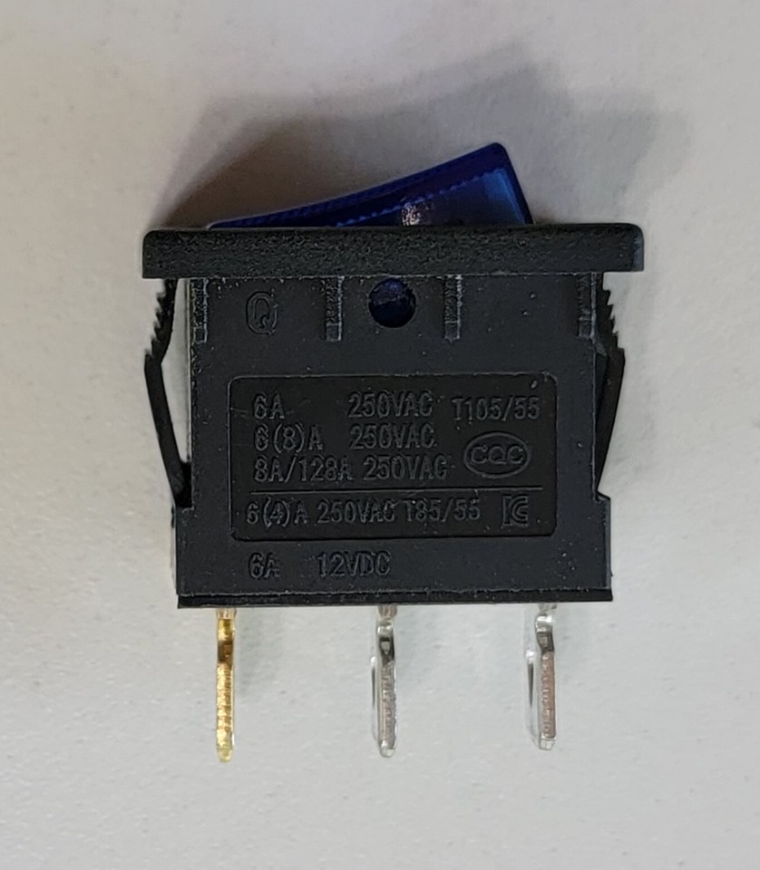 LECI RS601 Blue Mini On/Off Indicator Rocker Switch 3 Terminal RV Bus ...