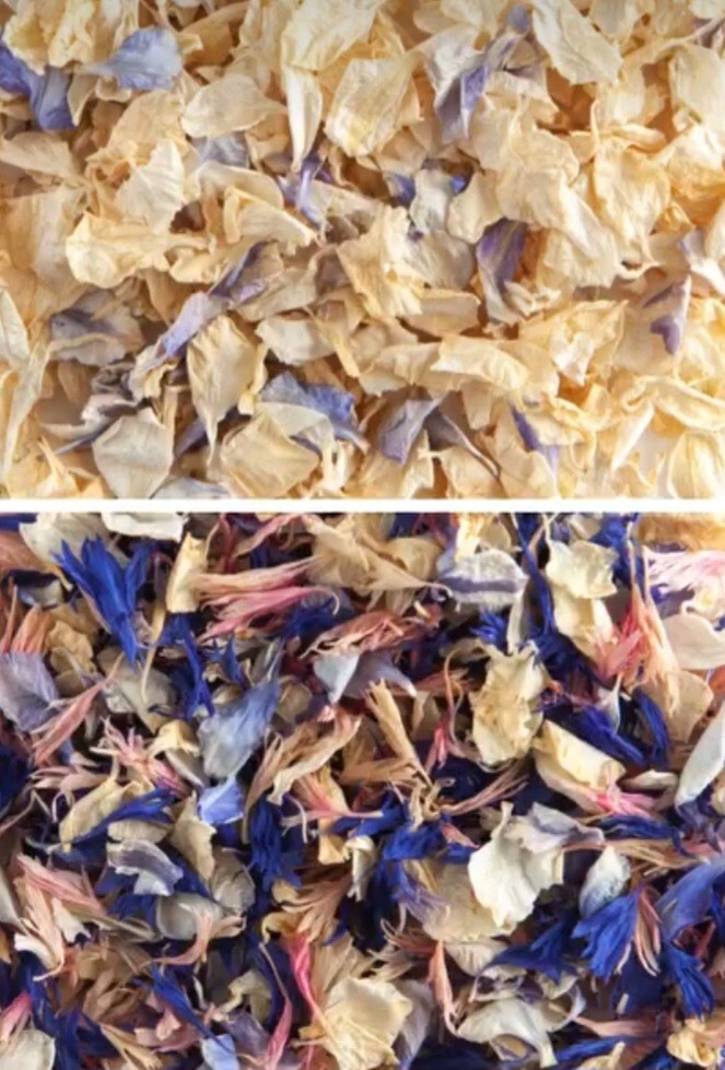 Flower Confetti for Wedding | BULK 1 Litre Biodegradable Dried Flower ...