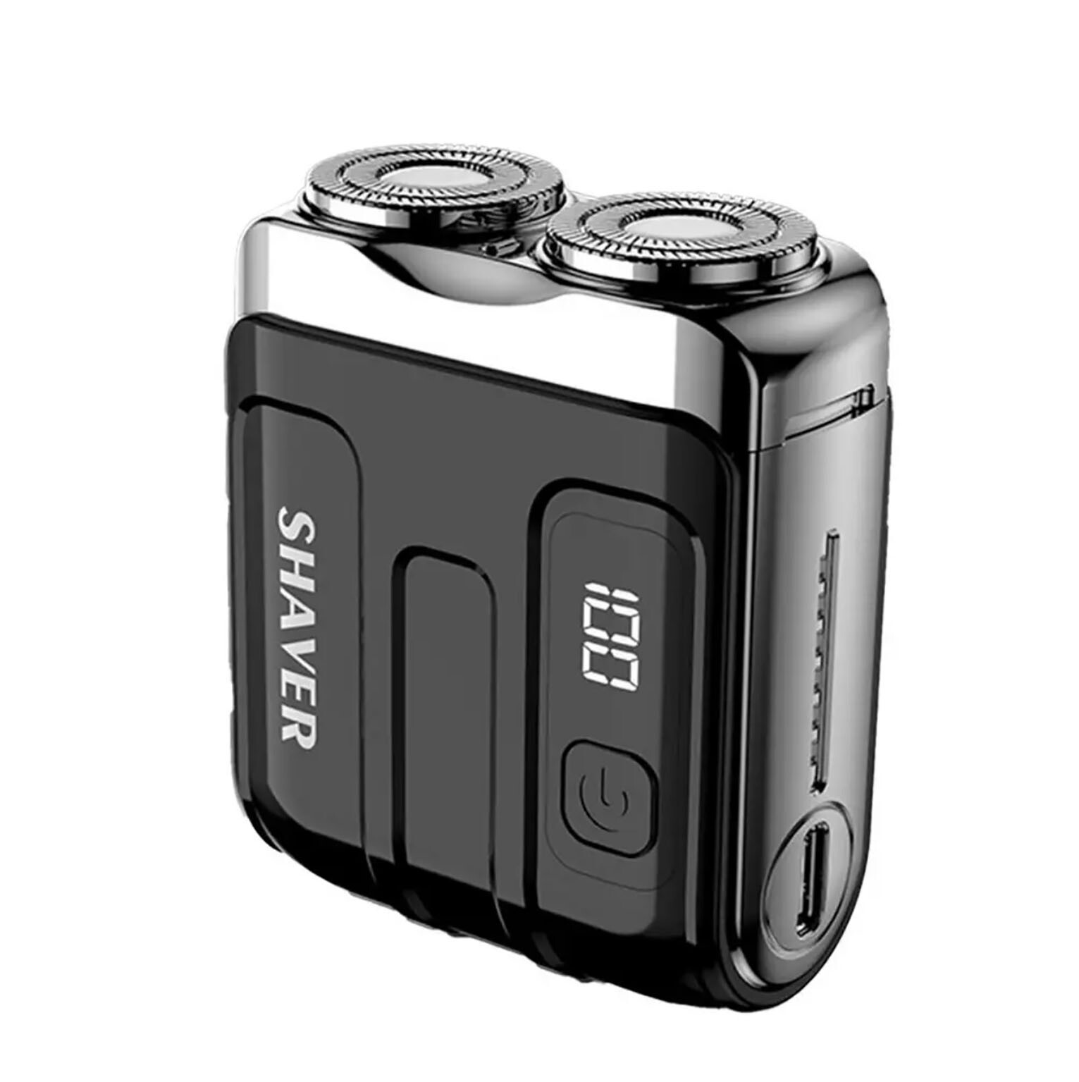 Portable Electric Beard Shaver Rechargeable Rotary Dual Head Razor Mini ...