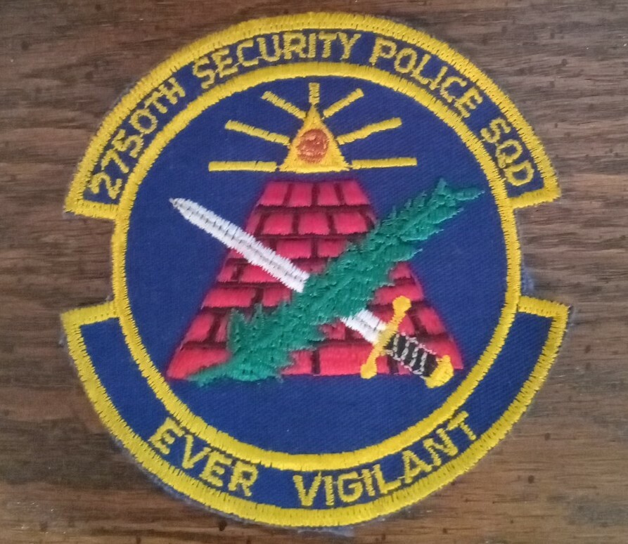 2750th Security Police Squad Ever Vigilant Air Force Patch Vintage | eBay