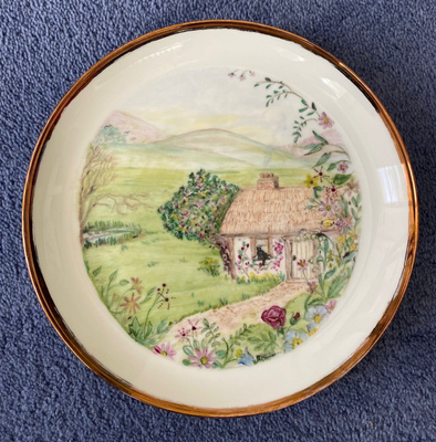 Art Plate Vintage Cottage Old Country Roses Cottage Decorative 1025