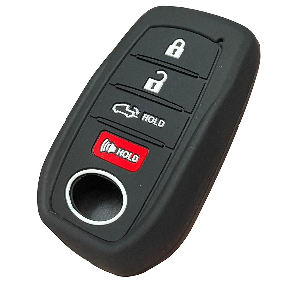 Fit Toyota Tundra Tacoma Hilux 4 Button Remote Silicone Key Fob Cover ...