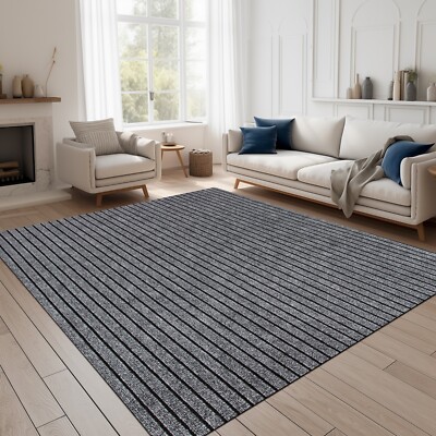 Area Rugs for Living Room or Bedroom, Grey Striped Carpet Runner Rug ...