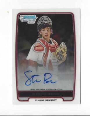 2012 Bowman Chrome Draft Draft Pick Steve Bean AUTOGRAPH Cardinals | eBay