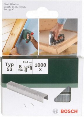 1000 Pack Genuine Bosch 8mm Type 53 Fine Wire Staples High Performance ...