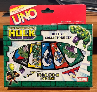 Uno Incredible Hulk Deluxe Collector Tin - Mattel 2003 - Sababa Toys ...