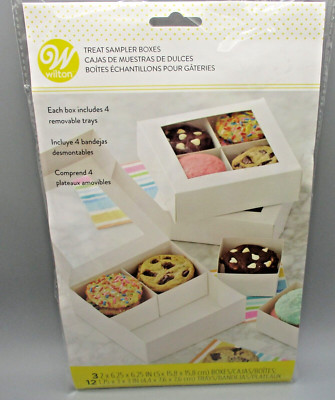 WILTON~Treat Sampler Boxes ~ Includes 3 boxes & 12 Removable Trays | eBay